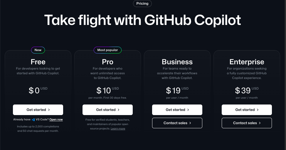 GitHub Copilot Pricing: Detailed Cost & Plans & Alternatives